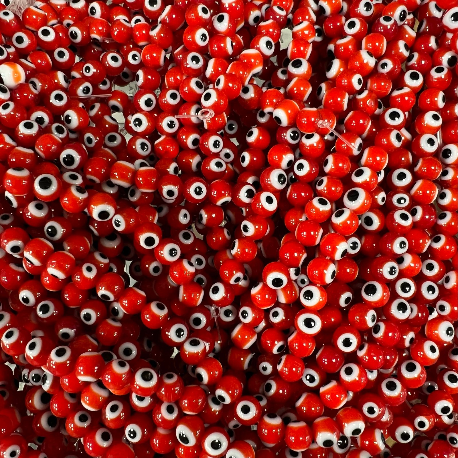 OJO TURCO REDONDO DE VIDRIO 6MM ROJO – Modalux